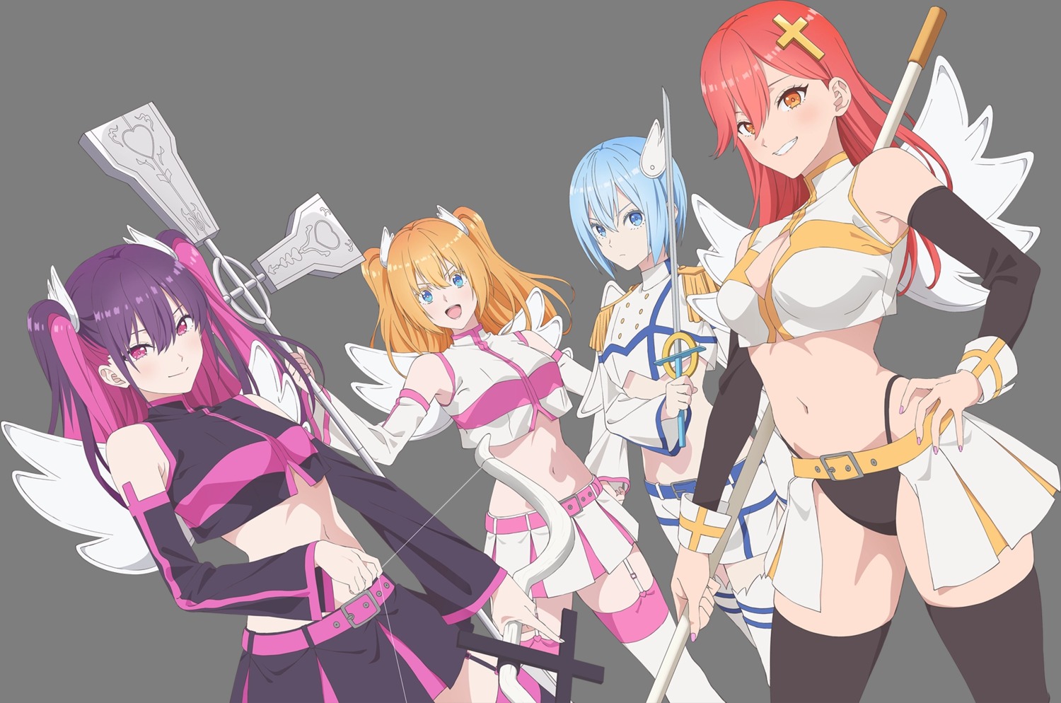 2.5-jigen no ririsa amano ririsa kisaki aria nonoa (2.5-jigen) tachibana mikari cleavage garter ...